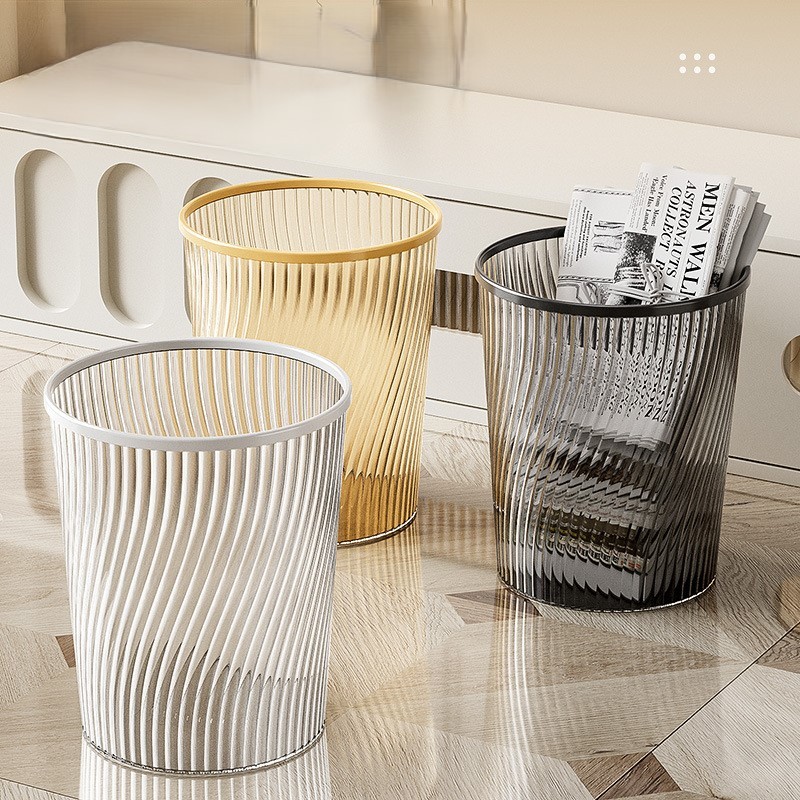 INS Style Transparent Pressure Ring Trash Can Light Large Capacity ...