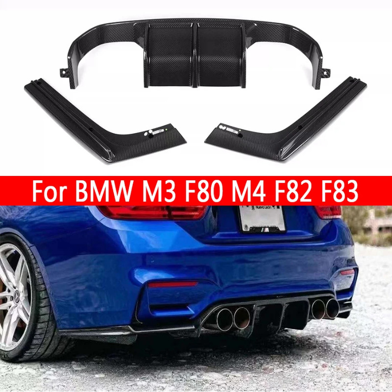 For BMW M3 M4 F80 F82 F83 2014-2020 V Style Carbon Fiber/FRP Car Rear ...