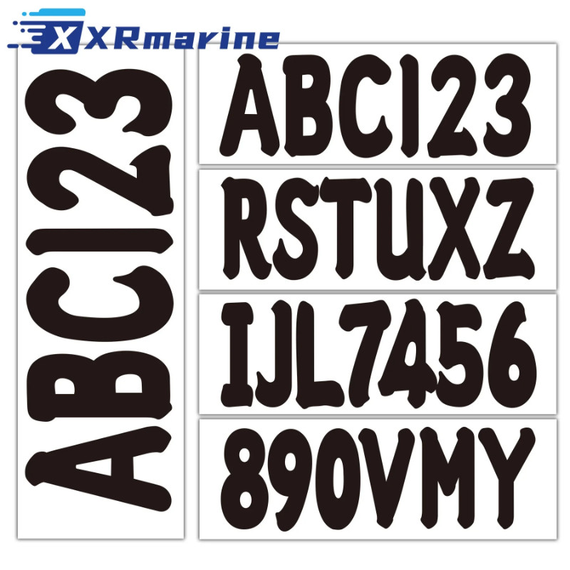 Alpha-Numeric Registration Identification Numbers Stickers Decals for ...