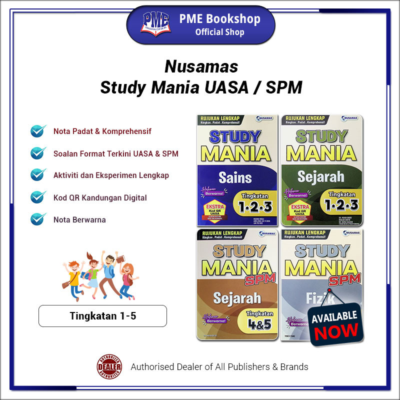 【PME Bookshop】 (2024) Nusamas: Study Mania UASA & SPM Tingkatan 1,2,3,4 ...