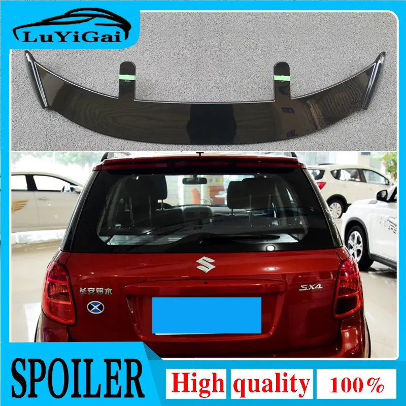 Use For Suzuki SX4 S-Cross Spoiler ABS Plastic Carbon Fiber Look ...