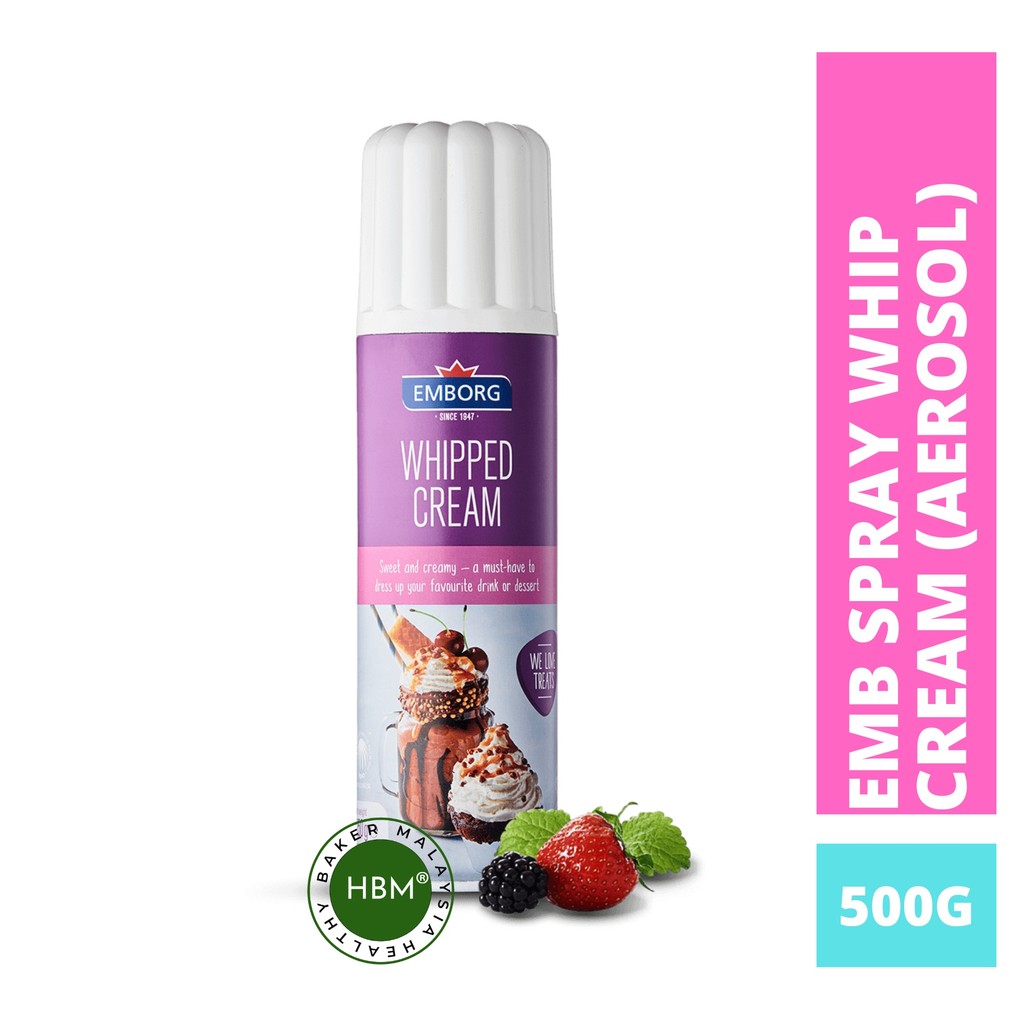 Emborg Spray Whip Cream 500g / Aerosol Whipped Cream / Ready To Use ...