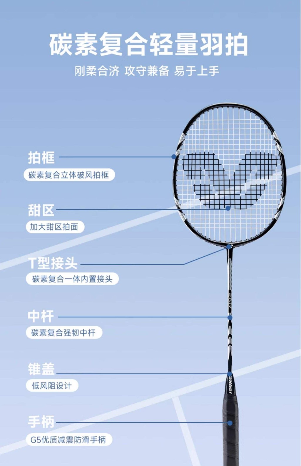 Crossway Badminton Racket Flagship Store Full Carbon Fiber Ultra-light ...