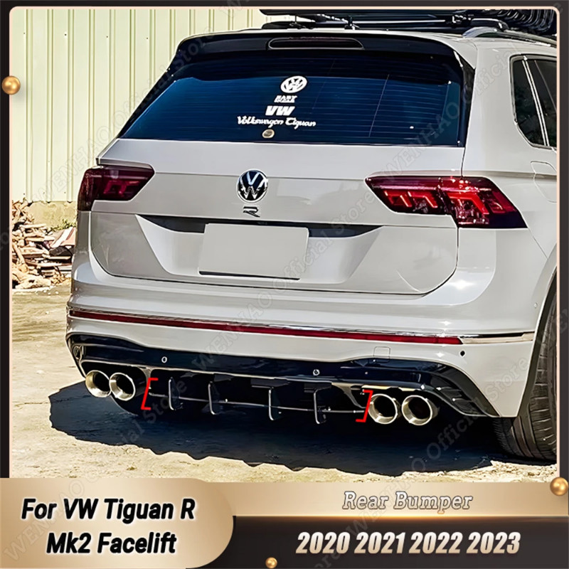 Car Rear Bumper Diffuser Splitter Spoiler Lip Trim For Volkswagen ...