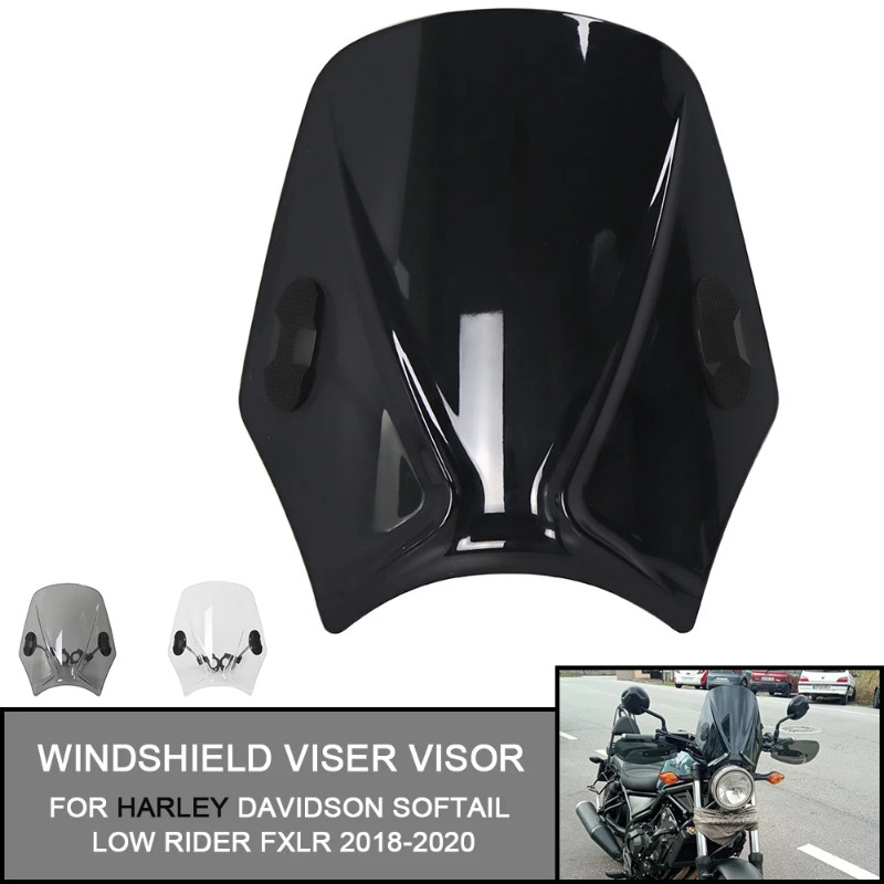 Motorcycle Windshield Round Headlight Street Bikes Windscreen Screen ...