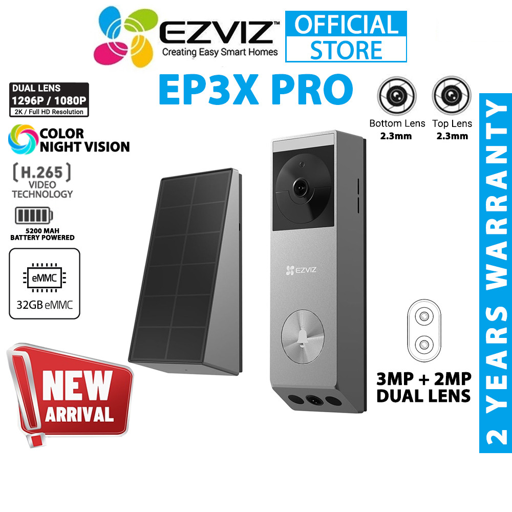 Ezviz EP3x Pro 2K 3MP Full HD 1080P Two Way Talk Waterproof Battery ...