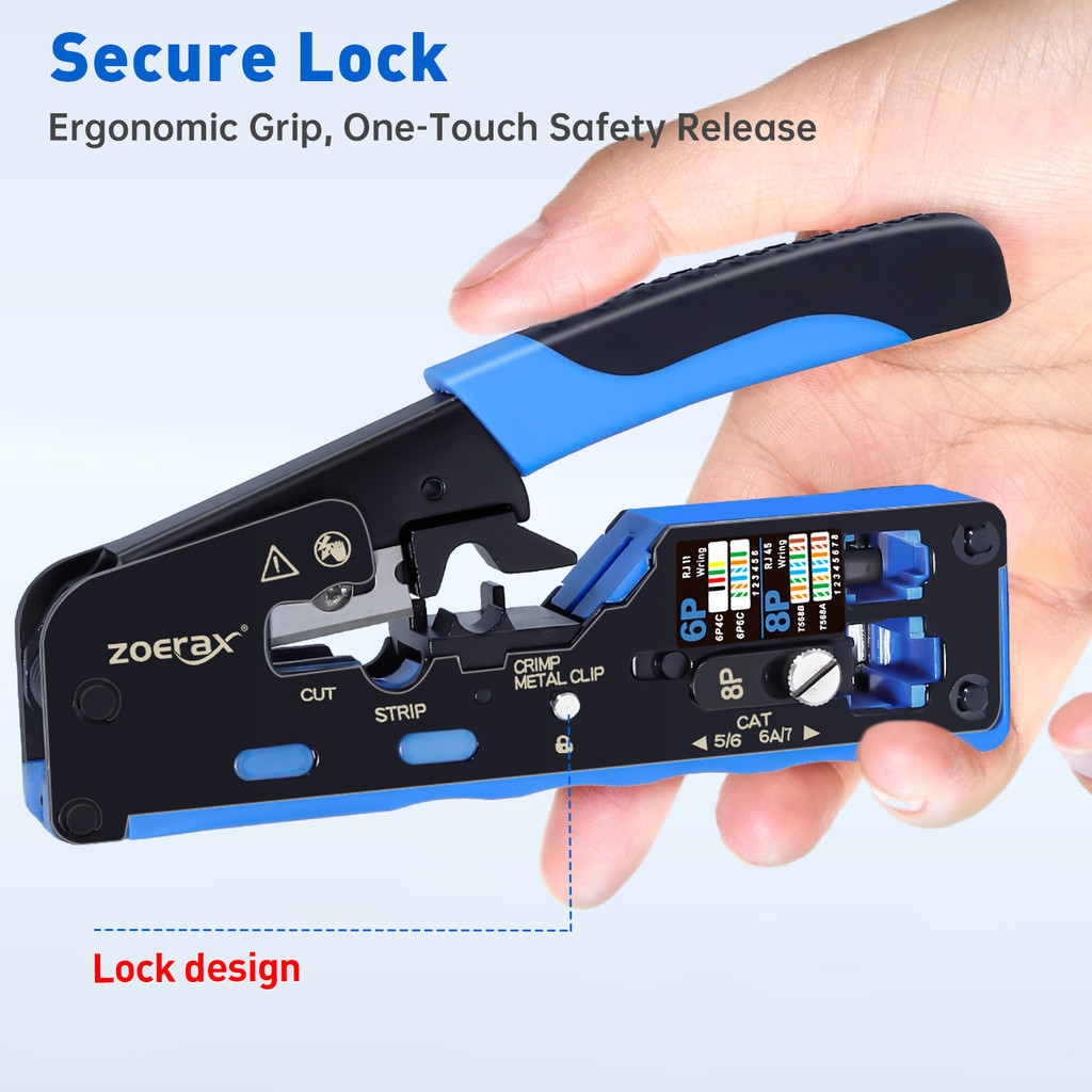 Zoerax RJ45 Cat7 Metal Dovetail Crimp Tool | Shopee Malaysia