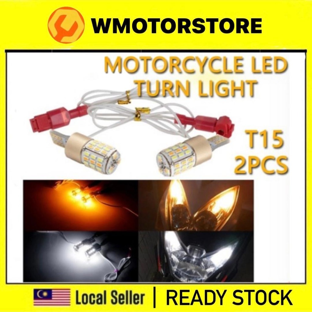 UNIVERSAL MENTOL CUCUK JAGUNG T10 MINI LED BULB DUAL COLOR FOR SIGNAL FLASHER YAMAHA LC135 Y15 ...