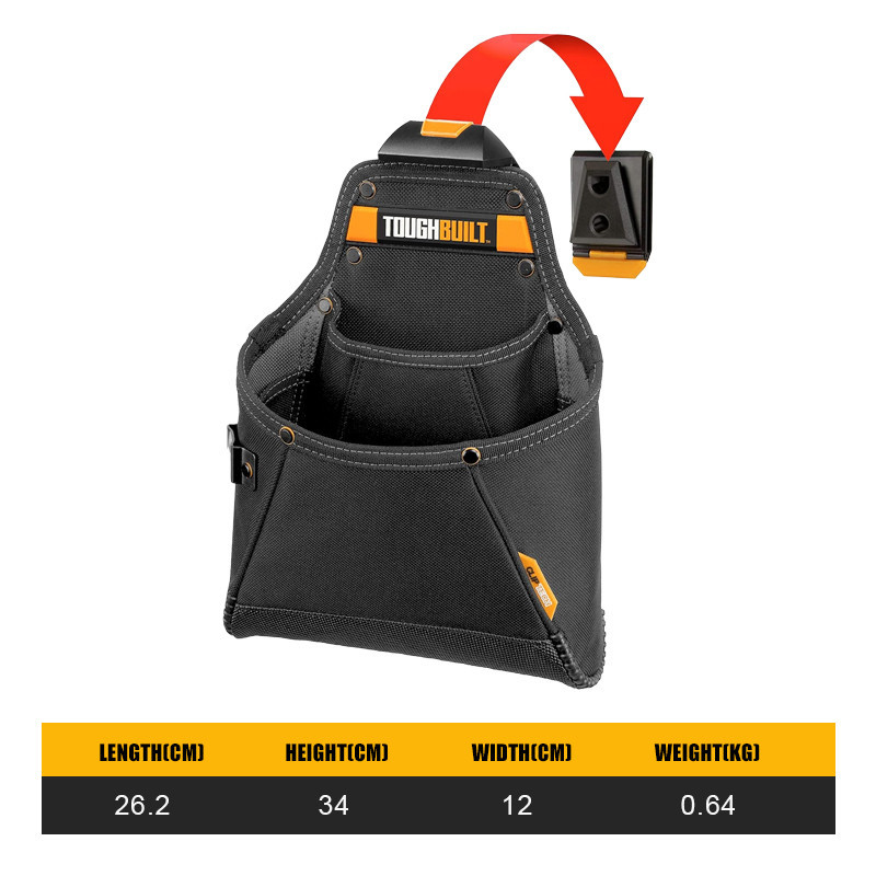 TOUGHBUILT TB-CT-05 Supply Pouch Multi-functional Tool Belt Pouch for ...