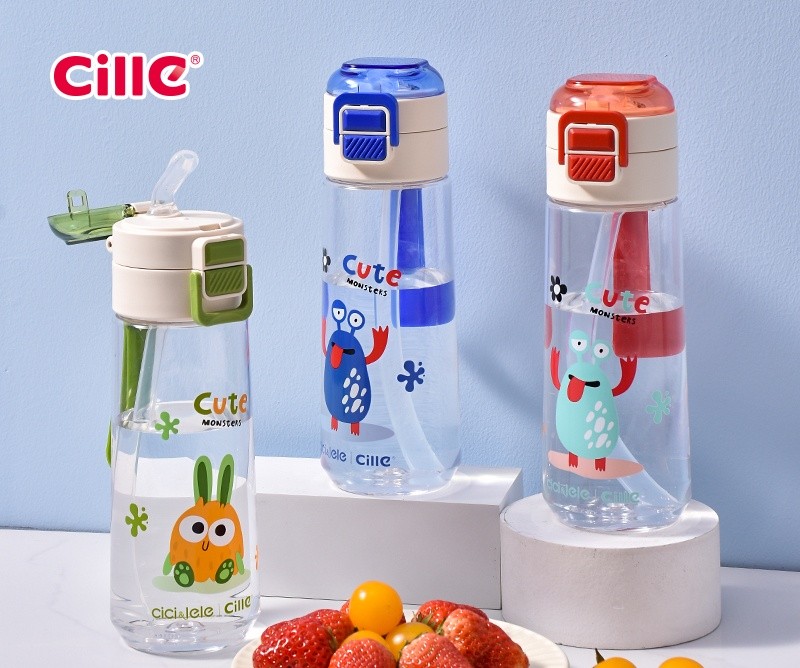 Cille Cute Design BPA-Free Tritan Water Bottle Botol Air Plastik XL ...