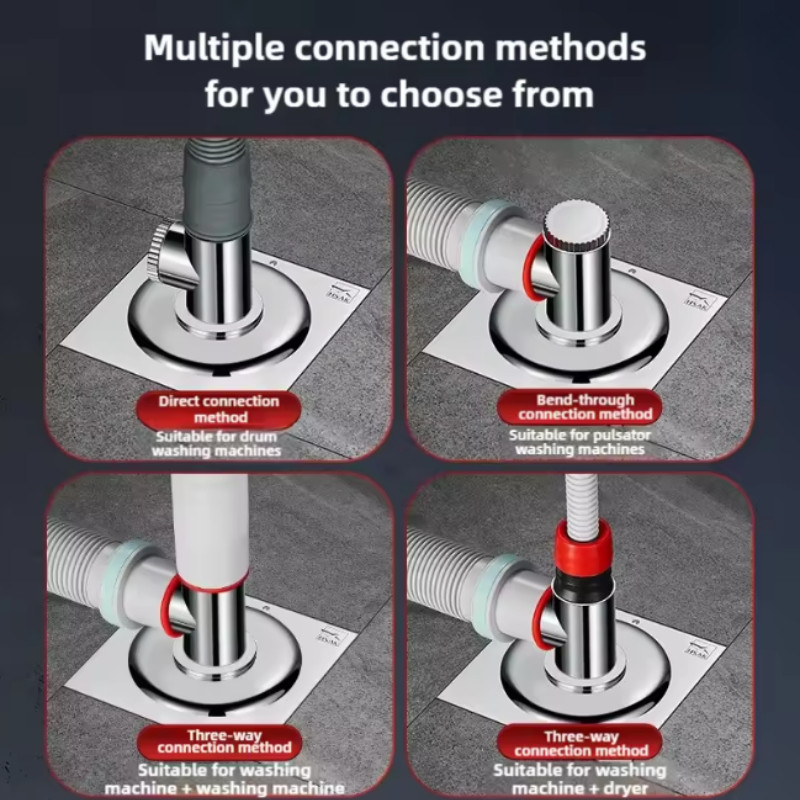 Sewage Pipe and Floor Drain Joint Docking Device Odor and Overflow ...
