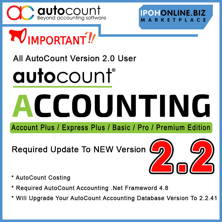 AutoCount Account Plus / Express Plus / Basic / Pro / Premium Edition 2 ...