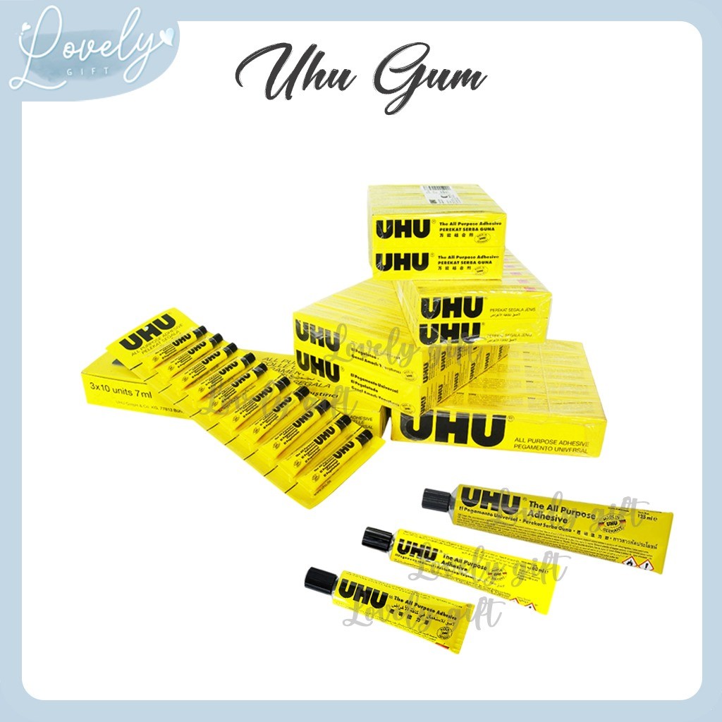 UHU Glue / Adhesive Glue / Gam UHU / Gam Pelekat / UHU-7ML | Shopee ...
