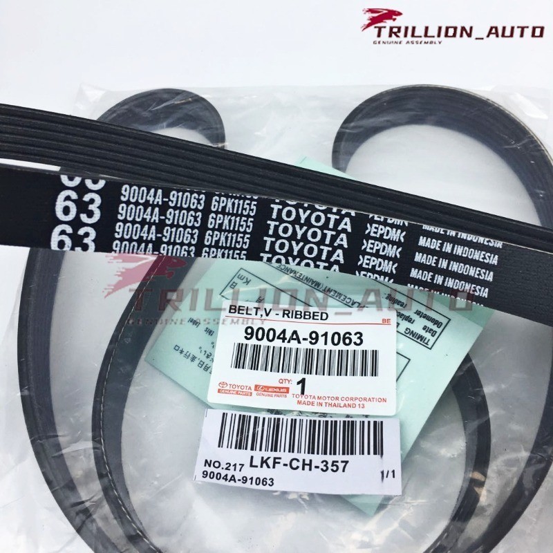 Toyota Wigo Fan Belt 9004A-91063 6PK1155 for Car Parts | Shopee Malaysia