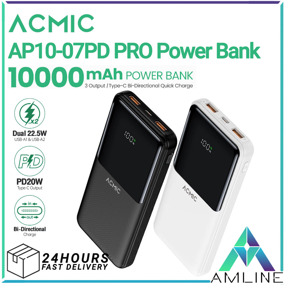 ACMIC AP10-07PD PRO Powerbank 10000mAh fast charging Power Bank PD20W ...