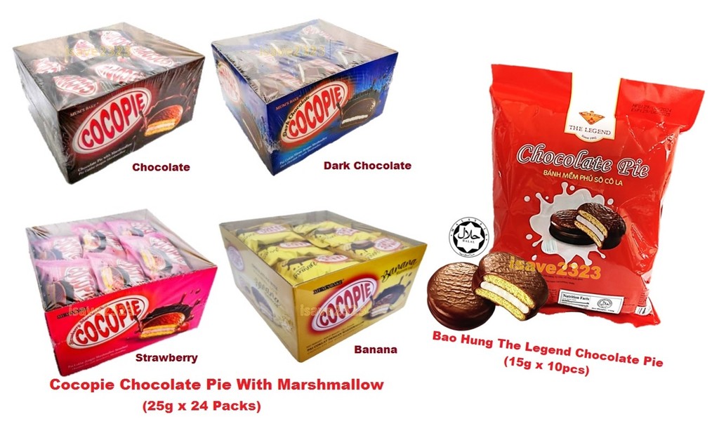 Mum's Bake Cocopie Choco Pie with Marshmallow (25gx24s)-4 Flavours / Bao Hung The Legend Choco ...