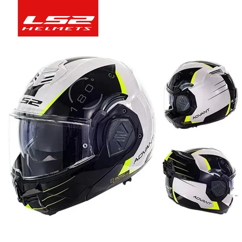 LS2 FF906 Advant Flip Up Full Face Helmets Motorcycle Modular Double ...