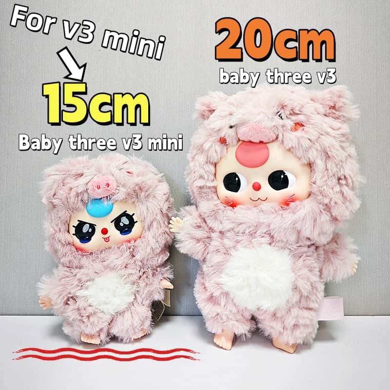 15cm Baby Three V3 Mini Clothes,Bib + shirt + water bottle, for 15cm ...