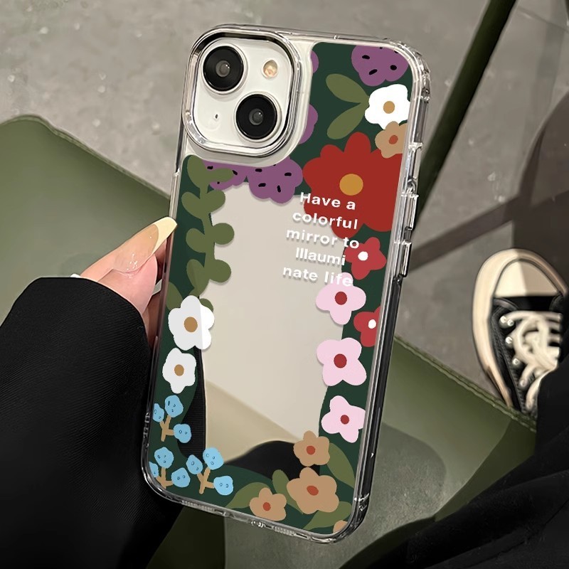 Ins Style Surrounded By Flowers Mirror Phone Case For Vivo V40 V30E V30 ...