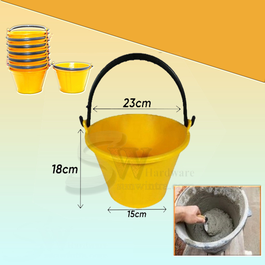 HEAVY DUTY HIgh Quality Cement Pail With PLASTIC Handle / Baldi Simen ...