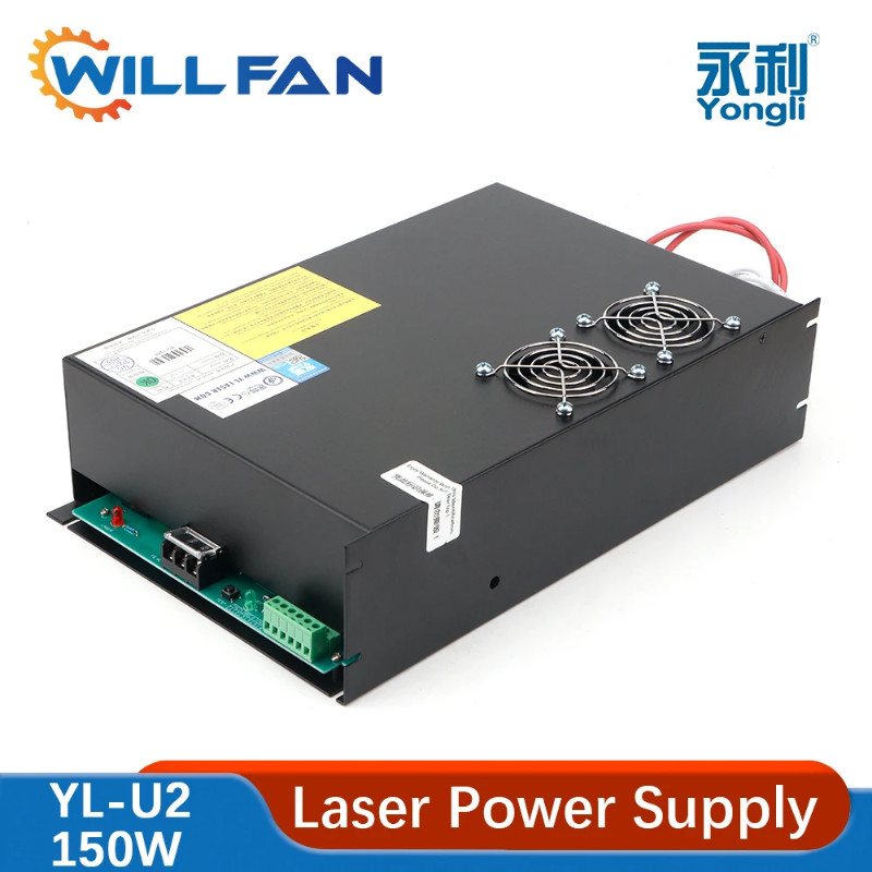 Will Fan YongLi YL-U2 150W Co2 Laser Power Supply 110V 220V Metal Source For A6s R7 H6 Laser ...