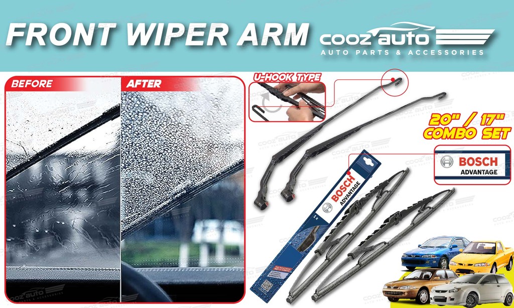Proton Wira Putra Arena Satria Front BOSCH Wiper Arm Lengan Pengelap ...