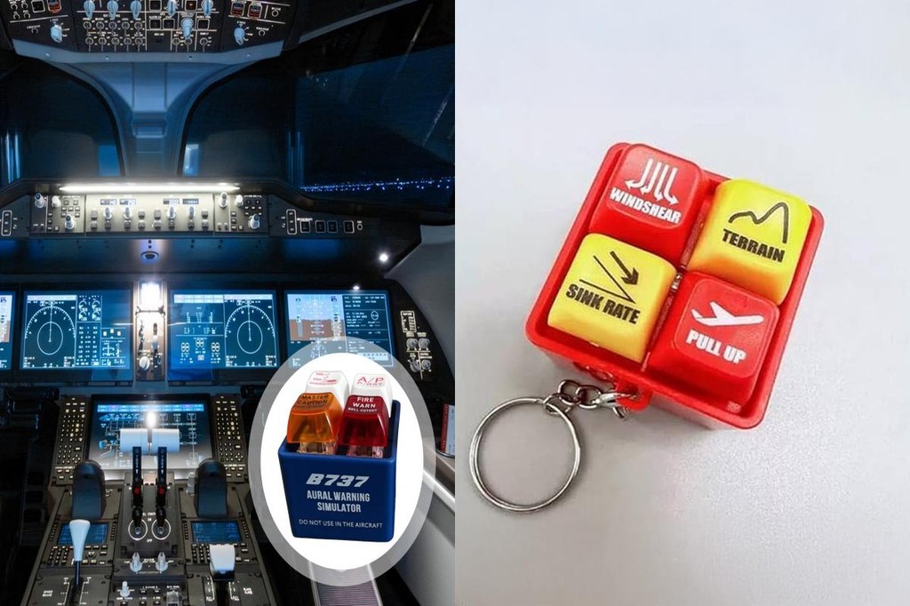 CM Crew Alert Keychain Realistic Cockpit Keychain Realistic Aircraft ...