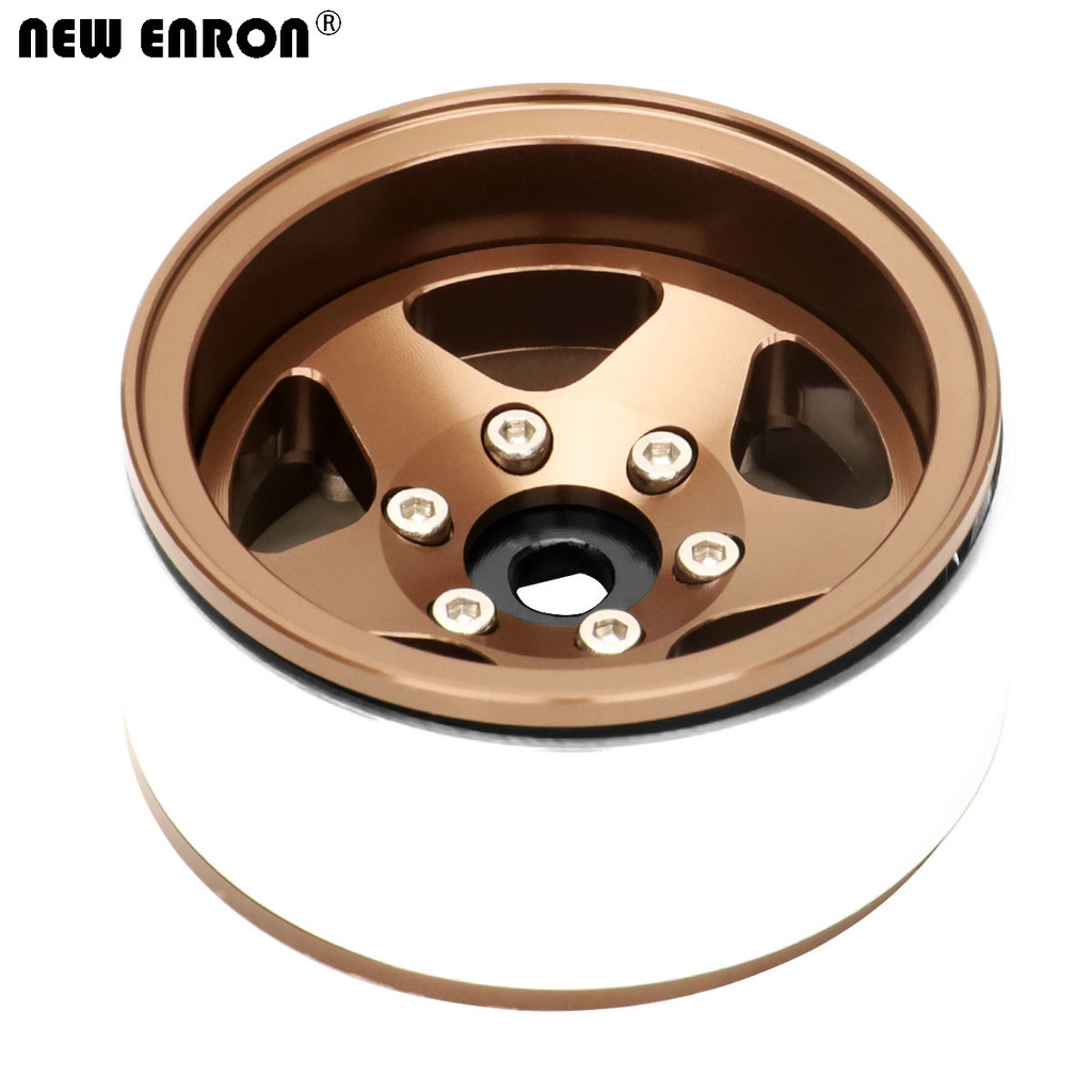 4Pc 6-Spoke Alloy 1.55" Beadlock Wheels Rim -4.4mm / +2.8mm Offset ...