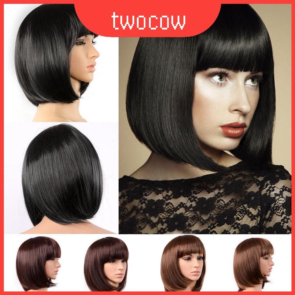 Girl Luxurious Lady Bob Wig For Cosplay Heat-resistant And Realistic ...