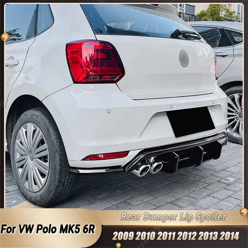 Car Rear Bumper Lip Spoiler Cover Splitter Body Kit Tuning ABS For VW ...