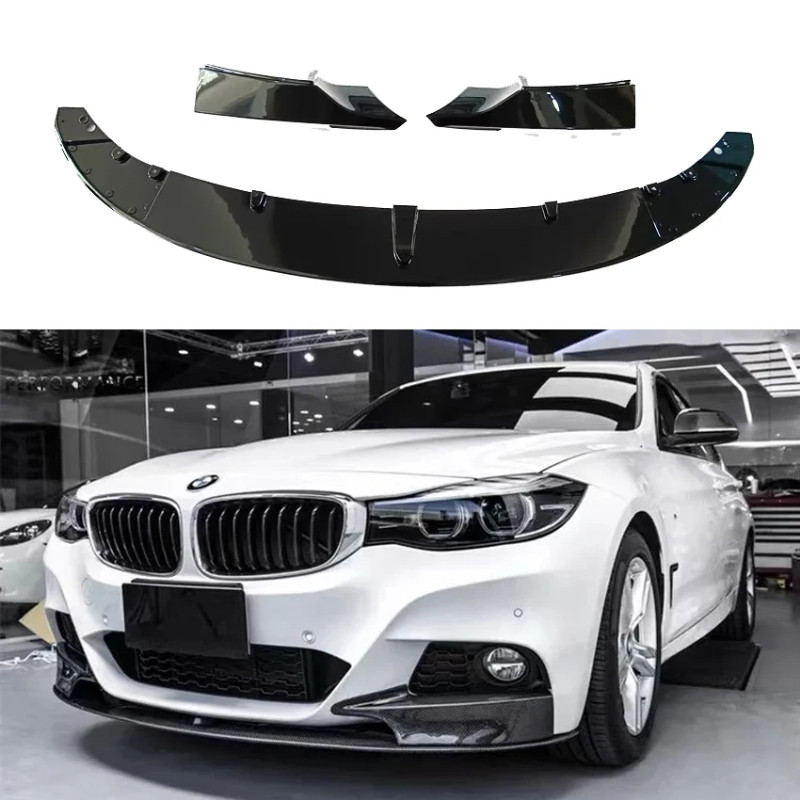 3 PCS 2013 To 2019 For BMW 3 Series GT F34 Front Bumper Spoiler Lip ...