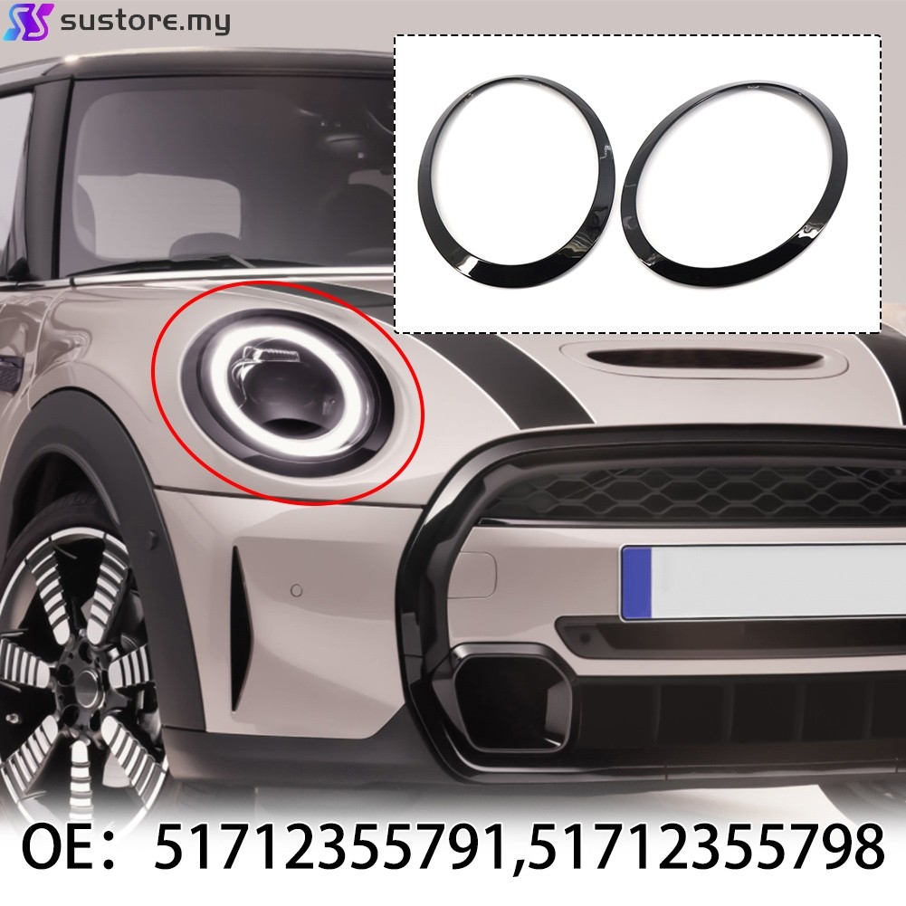 [Super] For MINI For COOPER F55 F56 F57 BLACK HEADLIGHT TRIM RING LEFT ...