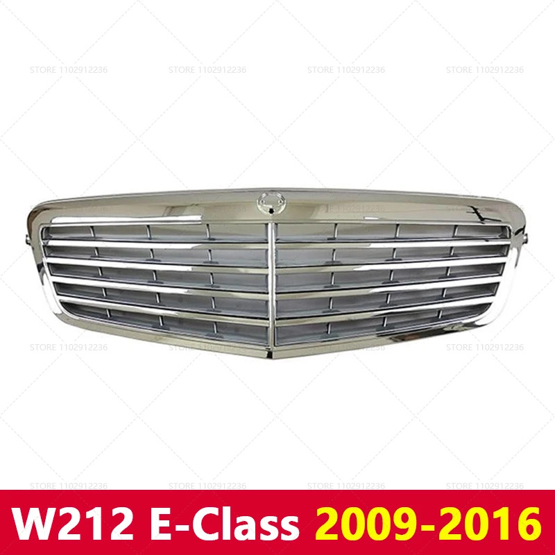 for W212 Mercedes Benz E200 E220 E250 E300 E350 E400 E63 Front Bumper Radiator Grill Mesh Middle ...