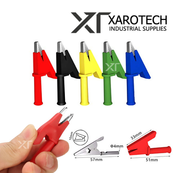 Rubber Insulated Crocodile Clip Opening 10mm 1000v 30A Alligator Clip ...