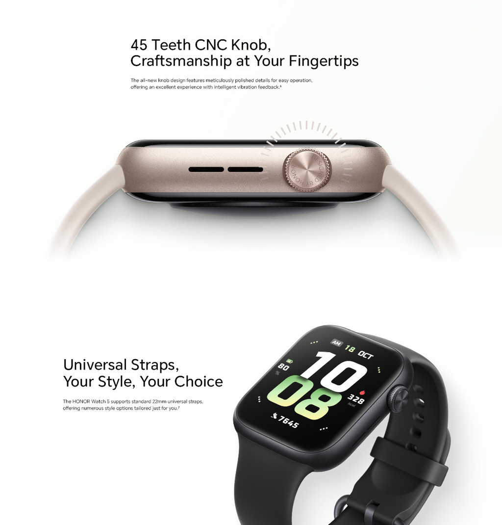 HONOR Watch 5 Smartwatch 15 Days Long Battery Life | Precise GPS ...