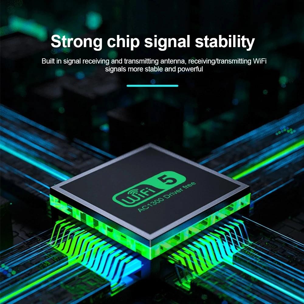 [Local Shipment] 1300Mbps Wireless Network Card USB 3.0 WiFi USB ...