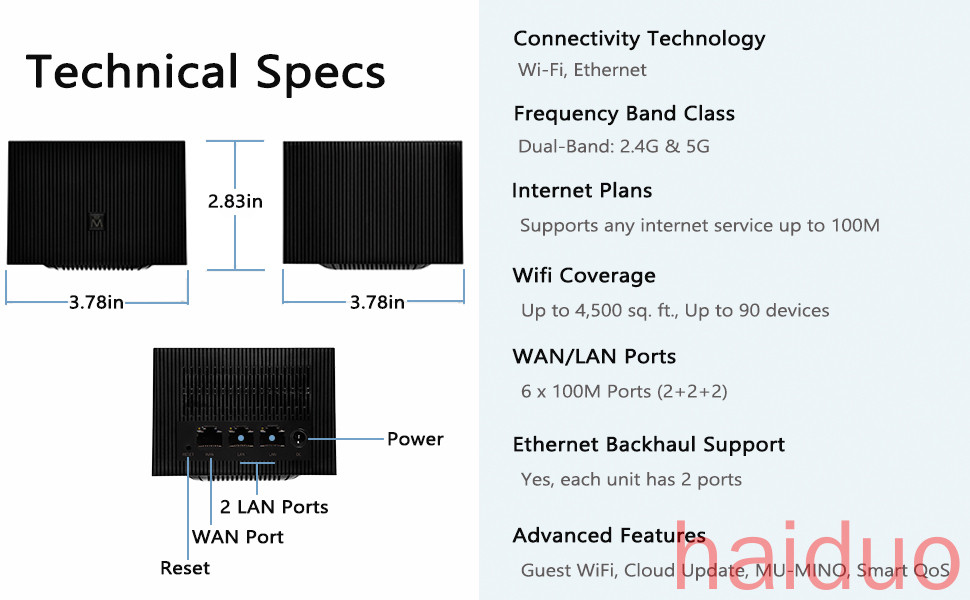 Router Dual-Band Gigabit Smart WIFI5 Mesh Set Net Large Apartment ...