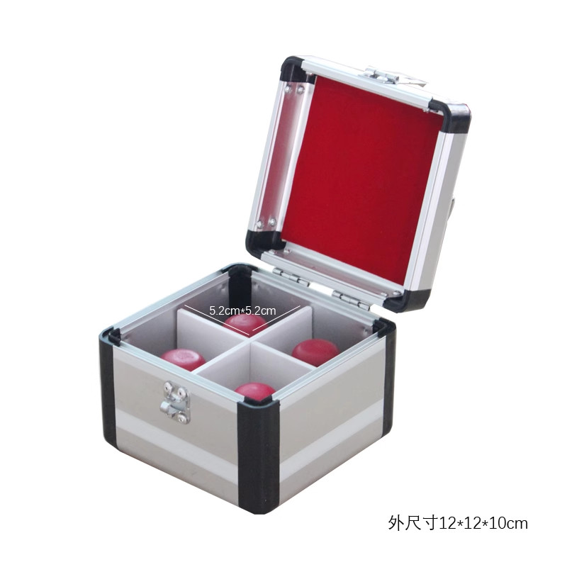 4 Pieces Of 4-compartment Seal Box, Aluminum Alloy Seal Storage Box ...