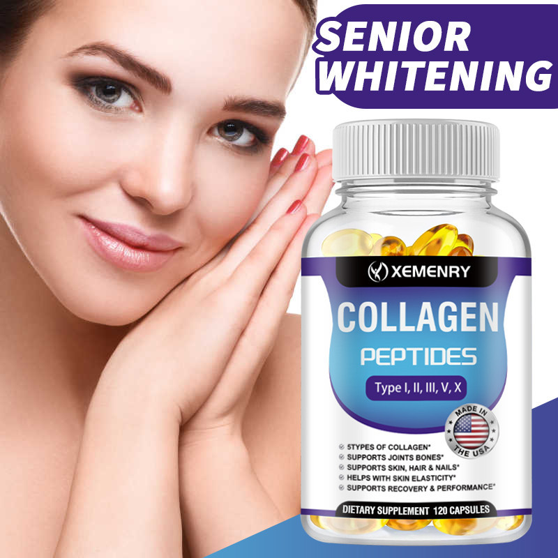 COLLAGEN PEPTIDES, 120 capsules, promotes collagen formation, anti ...