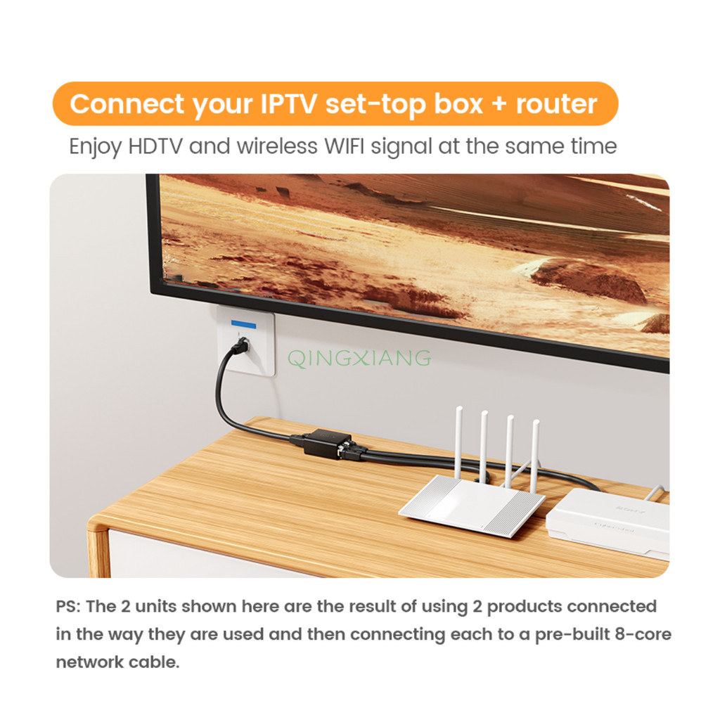 UGREEN RJ45 Splitter 1 to 2 Ethernet Adapter Internet Network Cable ...