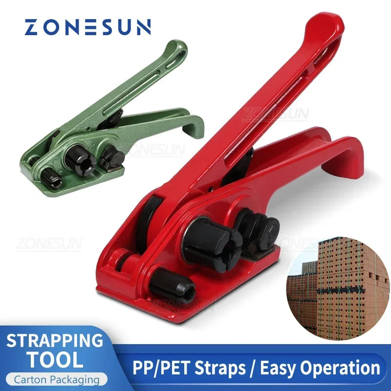 ZONESUN Hand Strapping Tools for Polyester Strip Manual Strapping Tensioner for 12-19mm PP/PET ...