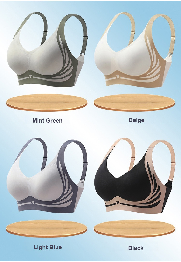 [Strong Support/Push Up] Lifting Anti-Sagging Wireless Push-up Bra ...