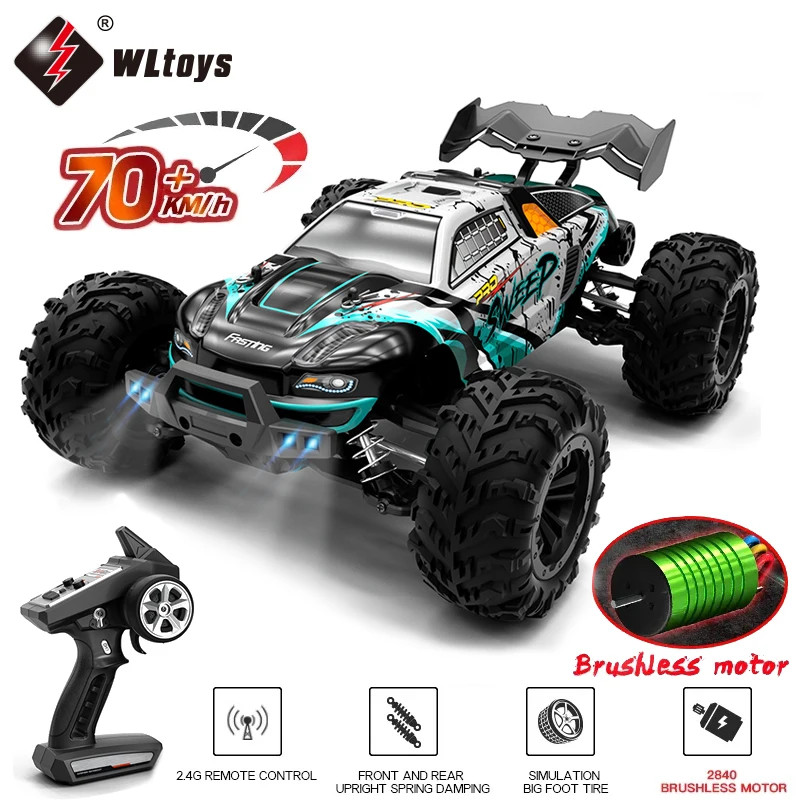 1:16 70KM/H Or 50KM/H 4WD RC Car With LED Remote Control Cars High ...