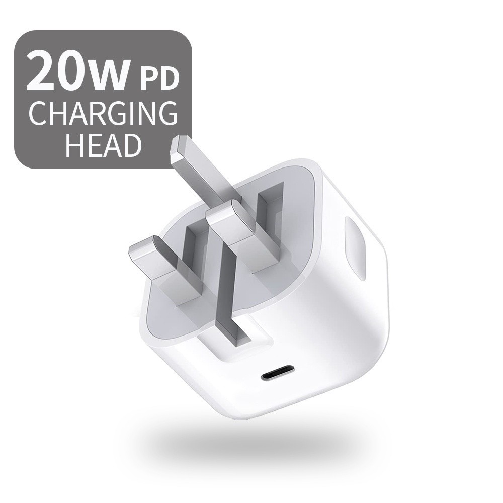 UK Fast Charging 20W USB-C Power Adapter for PD Cable Data Fast Charger ...