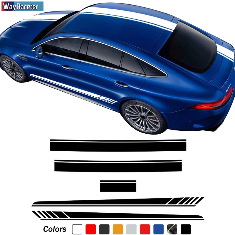 Edition 1 Car Hood Decal Roof Rear Side Stripes Skirt Sticker For ...