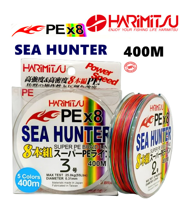 HARIMITSU SEA HUNTER X8 BRAIDED LINE (400m) | Shopee Malaysia