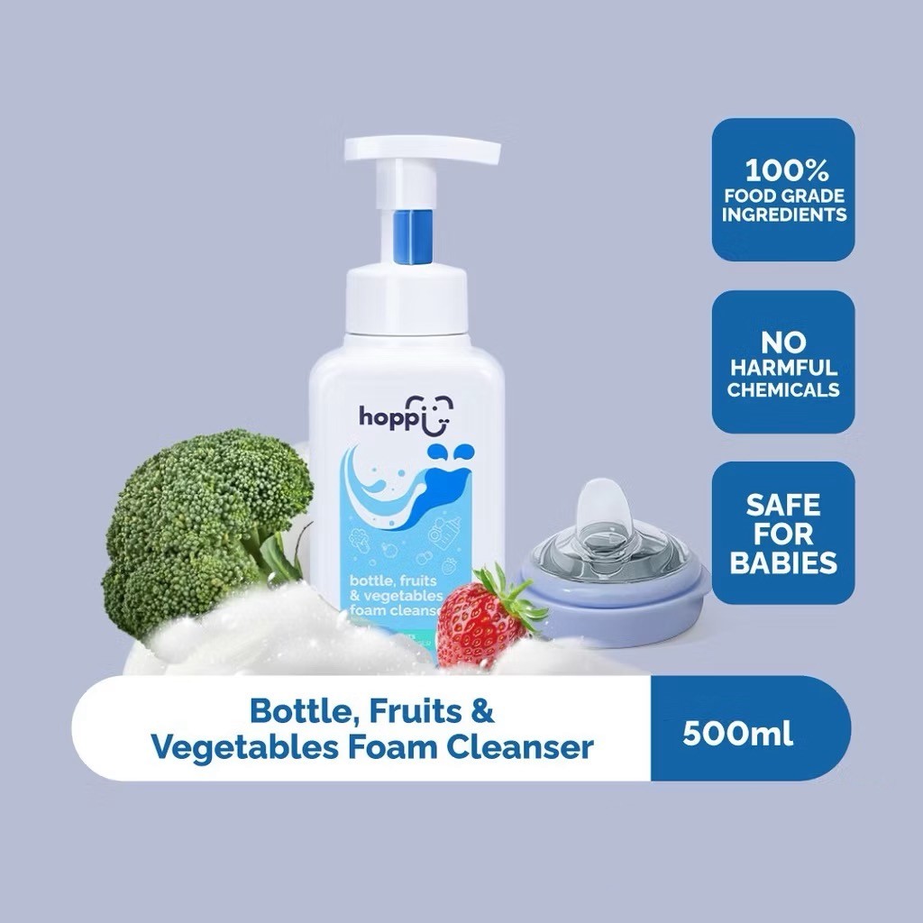 Hoppi Baby Bottle, Fruits & Vegetables Foam Cleanser 500ml | Shopee Malaysia