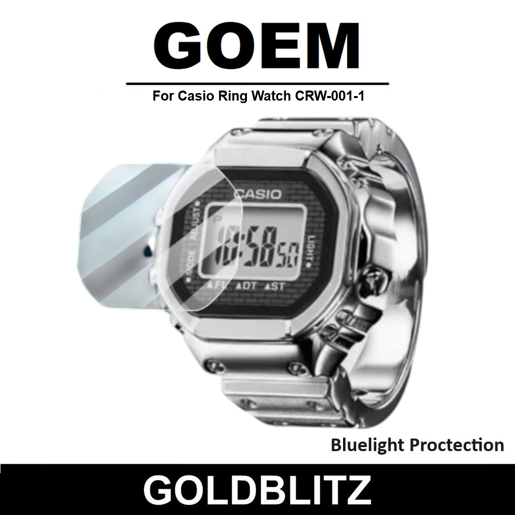 GOEM Bluelight Protection Screen Protector for Casio Ring Watch CRW-001 ...
