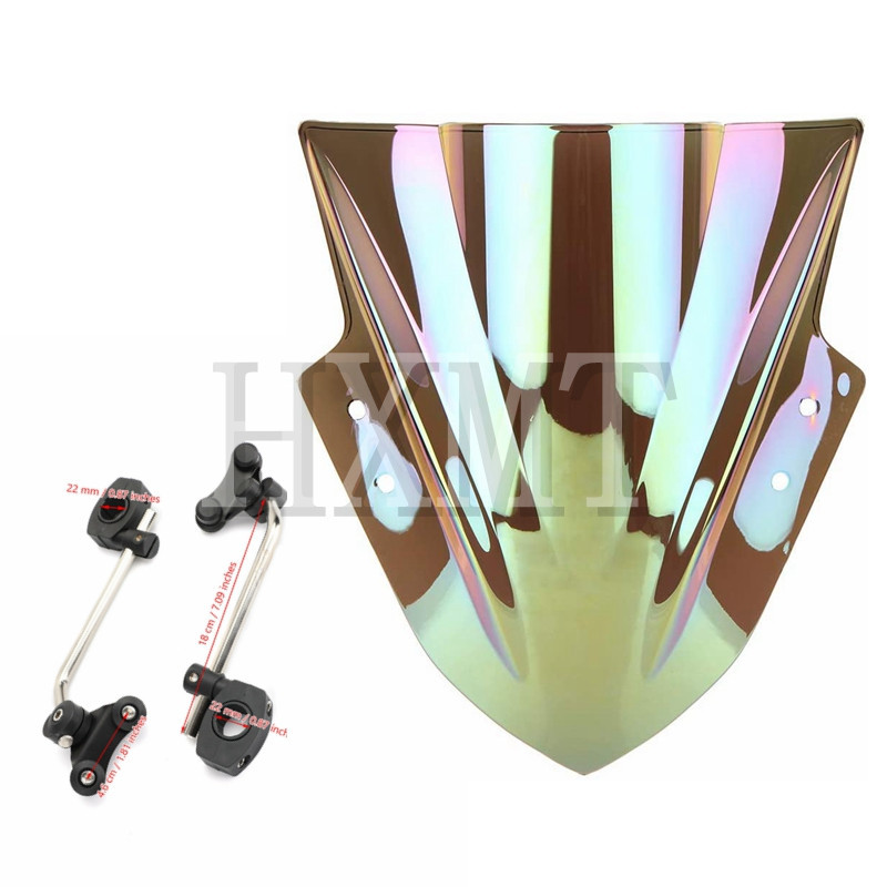 Motorcycle Windshield Windscreen With adjustable bracket Wind Screen ...