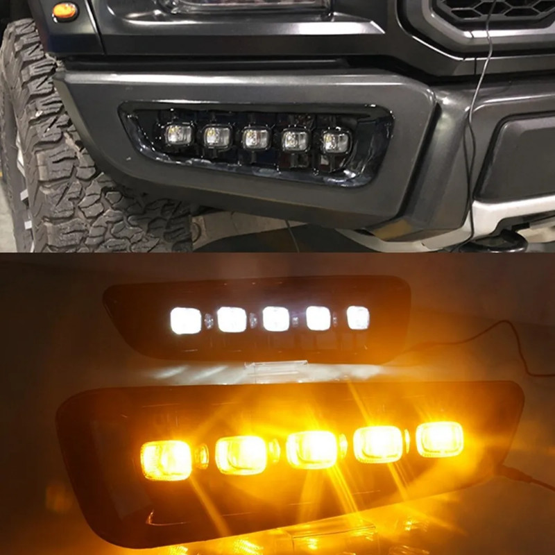 2Pcs DRL LED Daytime Running Lights For Ford Raptor SVT F150 2016 2017 ...